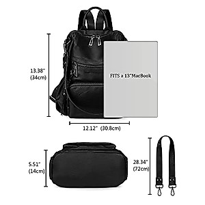 Uromee Travel Backpack Purse for Women Vegan Leather Ladies Fashion Tassel Shoulder Bag Convertible