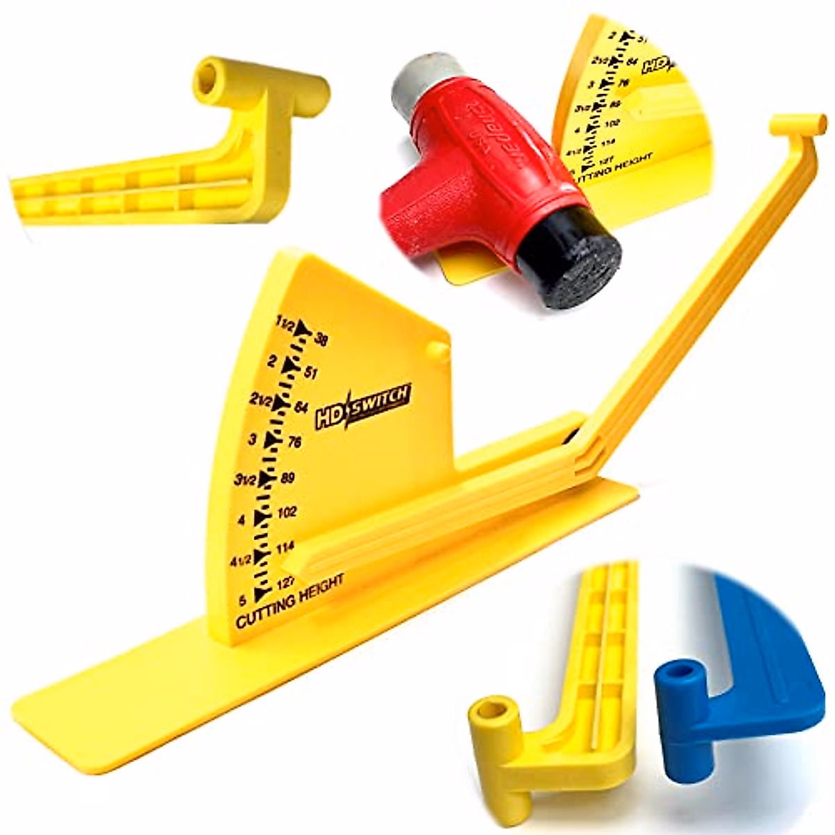 HD Switch - OEM Upgrade - Deck Blade Leveling Leveler Gage Gauge for John Deere Toro Exmark Scag Hustler Bad Boy Husqvarna Craftsman Dixon Troy-Bilt Lawn Mower Garden Tractors Zero Turn Lawnmowers