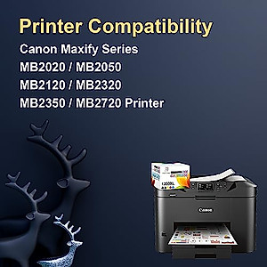 MS DEER Compatible Maxify 1200 Ink Cartridges Replacement for Canon 1200XL PGI-1200 XL PGI1200XL for Maxify MB2720 MB2320 MB2020 MB2120 MB2350 Printer (2 Black, 1 Cyan, 1 Magenta, 1 Yellow) 5-Pack