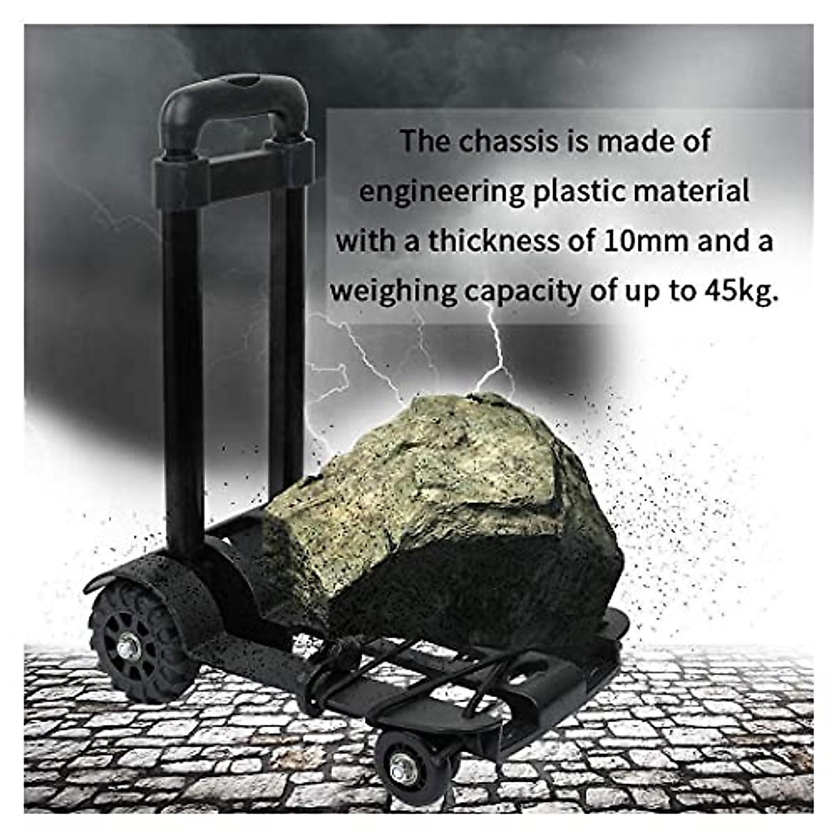 Generic Folding Cart with Wheels, Push Cart Hand Trucks Utility Carts Service Carts Platform Trucks Service Carts with 40Kg/88Lb Weight Capacity