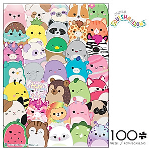 Buffalo Games - Squishmallow - Squishmallows - Buddies - 100 Piece Jigsaw Puzzle for Families -Challenging Puzzle Perfect for Game Nights - Finished Size is 15.00 x 11.00