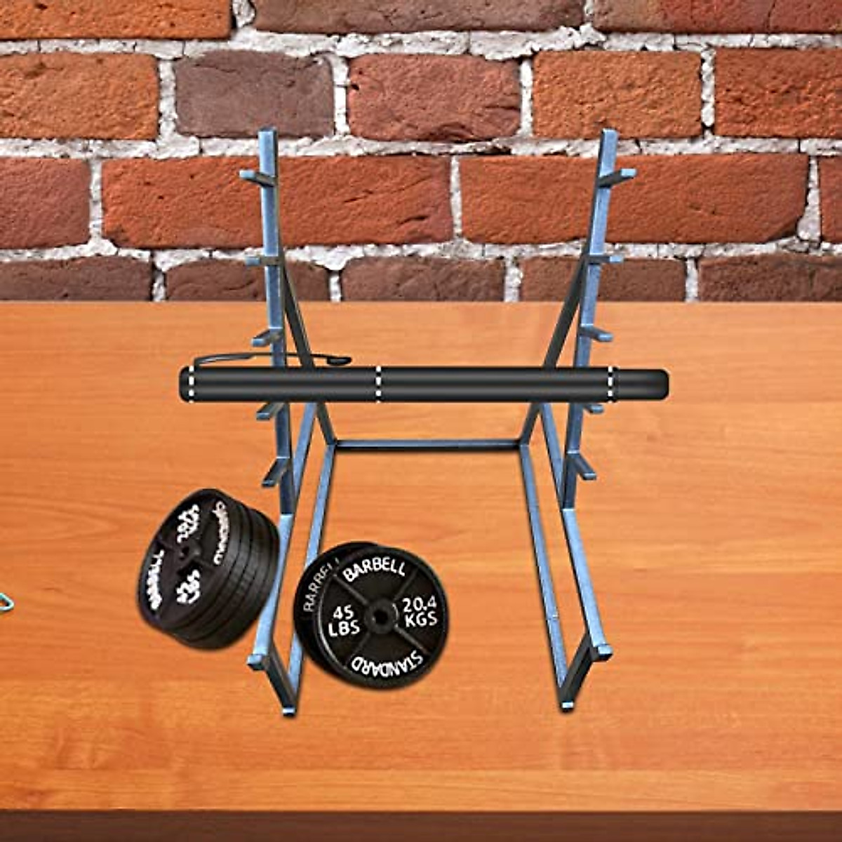 Barbell Holder Pen Organizer, New Squat Rack Decorations with Weights and Barbells, Creative Squat Rack Shape Pencil Stand, Stationery Container for School Supplies
