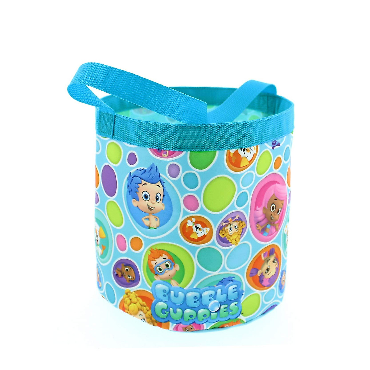 Bubble Guppies Boys Girls Collapsible Nylon Gift Basket Bucket Tote Bag (One Size, Blue)