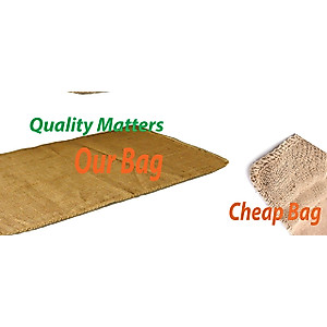 4 Pack Premium Large Burlap sack Bags | 4Piece Set | 24 x 40 inch | New Coffee Bag | Potato Bag | Sack Race | Seed Preserve Sack | Natural Jute Product | made by 10 Ounce Burlap Fabric (4)