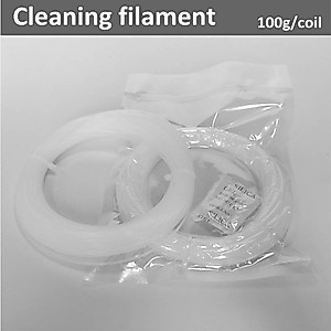 NovaMaker 3D Printer Cleaning Filament 1.75mm Natural, 0.1kg(0.22lb), Dimensional Accuracy +/- 0.05mm, Fit All FDM 3D Printers