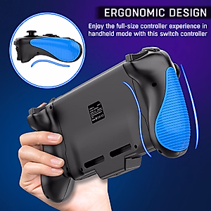 Switch Controllers, Gammeefy Switch Controller One Piece Joy Pad Replacement for Switch Pro Controller, Switch Controllers Remote Suitable for Big Hand Players with Adjustable TURBO Function