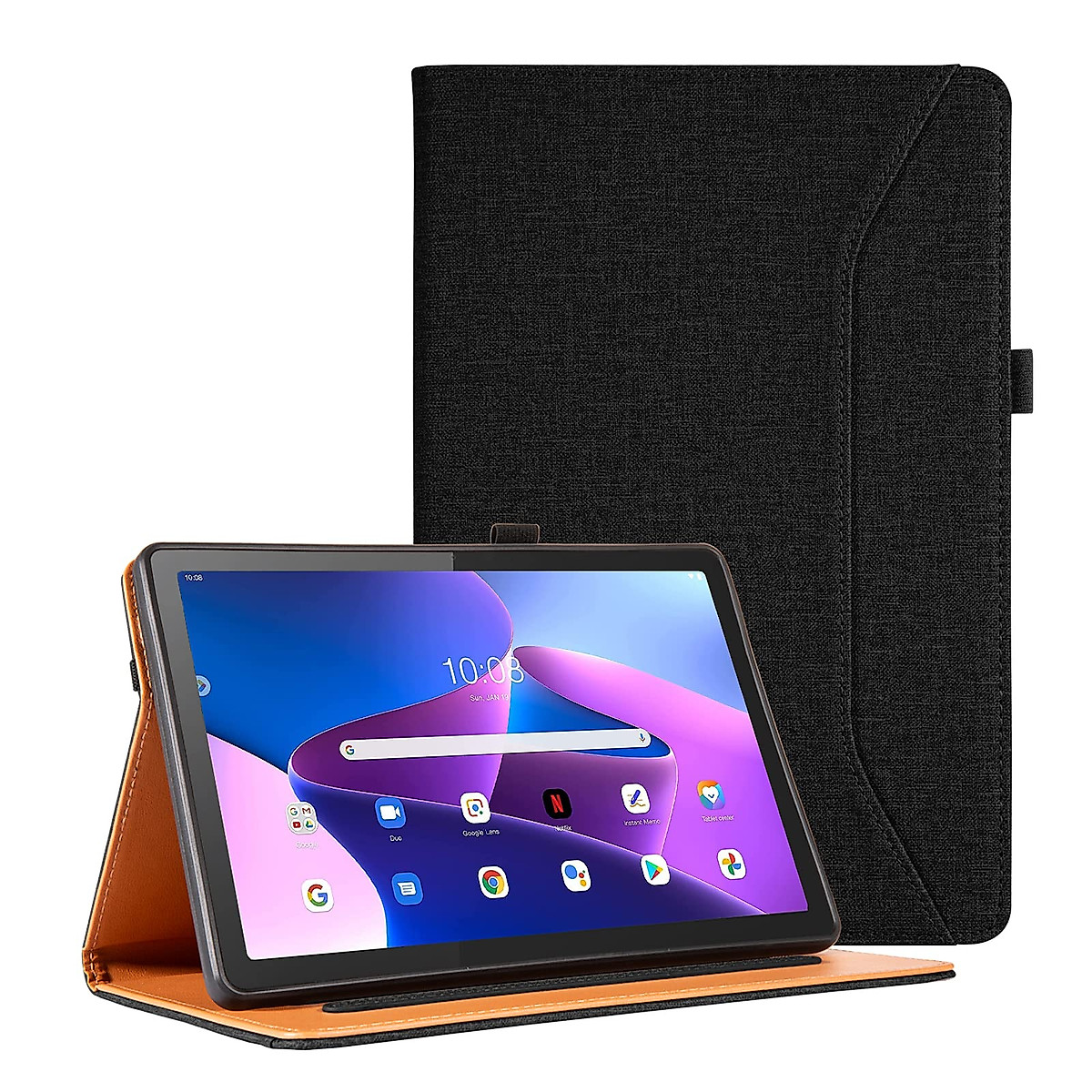 Vakarey for Lenovo Tab M10 Plus 3rd Gen Case TB125FU,for Lenovo Tab M10 Plus 3rd Gen 10.6 Inch Tablet Case,Black