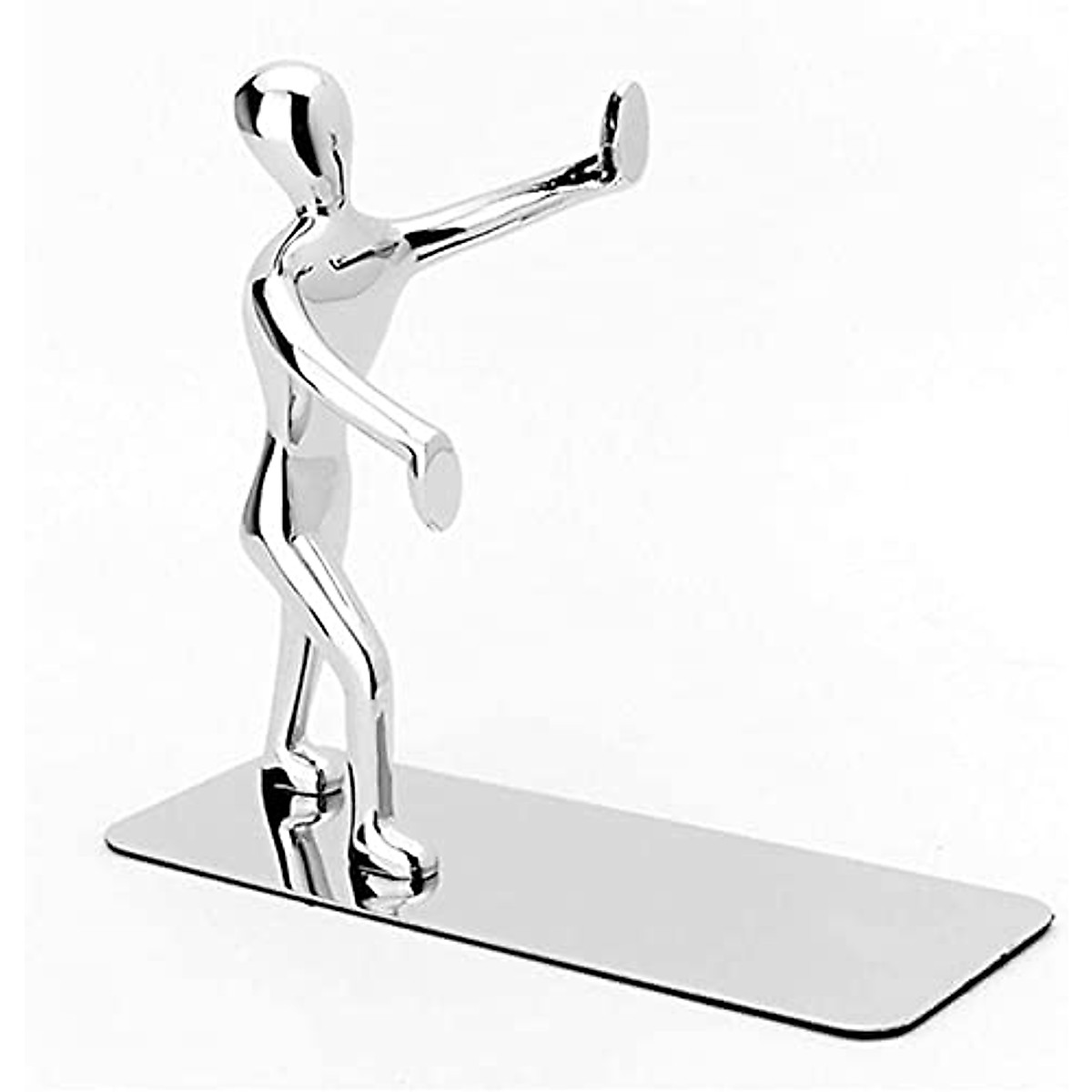 Sujetalibros Book Ends Kung Fu Man Bookends 1 Pair Stainless Steel Non Skid Book Ends for Shelf Heavy Duty Desktop Bookshelf Home Office Library Decoration Book Storage Organizer Book Stopper