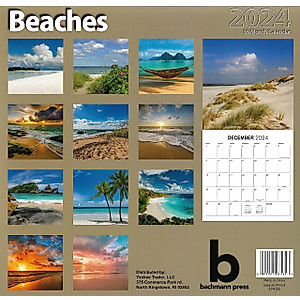 2024 Beaches Full Size Wall Calendar for Planning, Scheduling, and Organizing