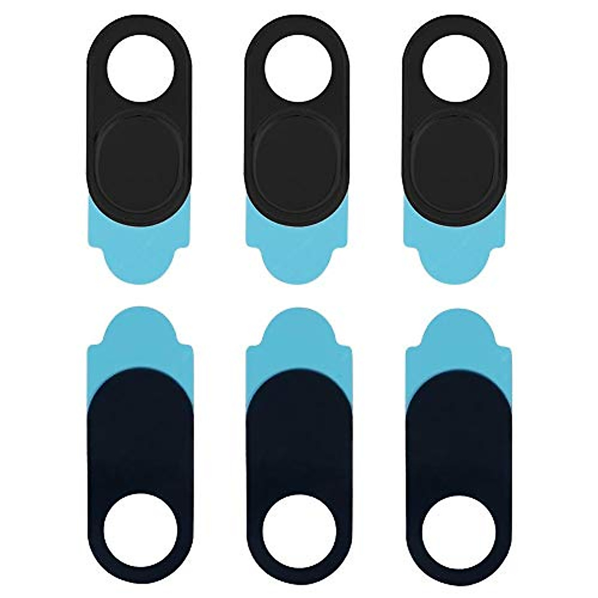 Valentine's Day PresentAndraw Easy to Install Webcam Protect Sticker, Camera Protect Sticker, for Phone Smartphone Len(Black)