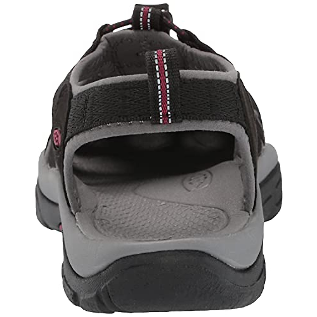 KEEN Women's Newport H2 Closed Toe Water Sandals, Black/Raspberry Wine, 8.5