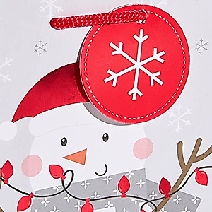 SUNCOLOR 12 Pack 6" Small Christmas Gift Bags With Handle