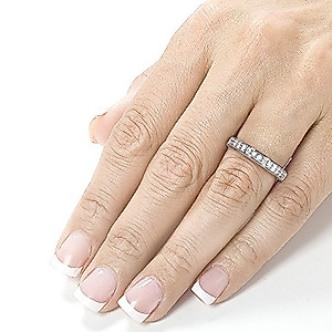 Kobelli Round-cut Diamond Wedding Band 1/5 Carat (ctw) in 14k White Gold, Size 10.5, White Gold