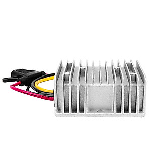 Gofotu DC-DC 36V 48V to 12V 20A Waterproof Golf CART Voltage Reducer Converter 240W Power Regulator with Fuse