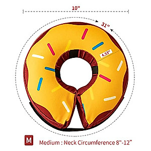 Protective Inflatable Collar for Dogs and Cats - Soft Recovery Pet Cone, E-Collar Does not Impede Vision Orange M