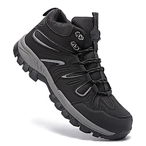 HIKLDK Mens Hiking Boots Lightweight & Breathable Trekking Shoes Non slip Ankle Boots for Outdoor Activities