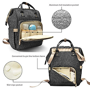 OUSIJOJO Diaper Bag Backpack Multifunction Baby Diaper Bags Fit Stroller with Changing Pad and Portable Insulated Pocket