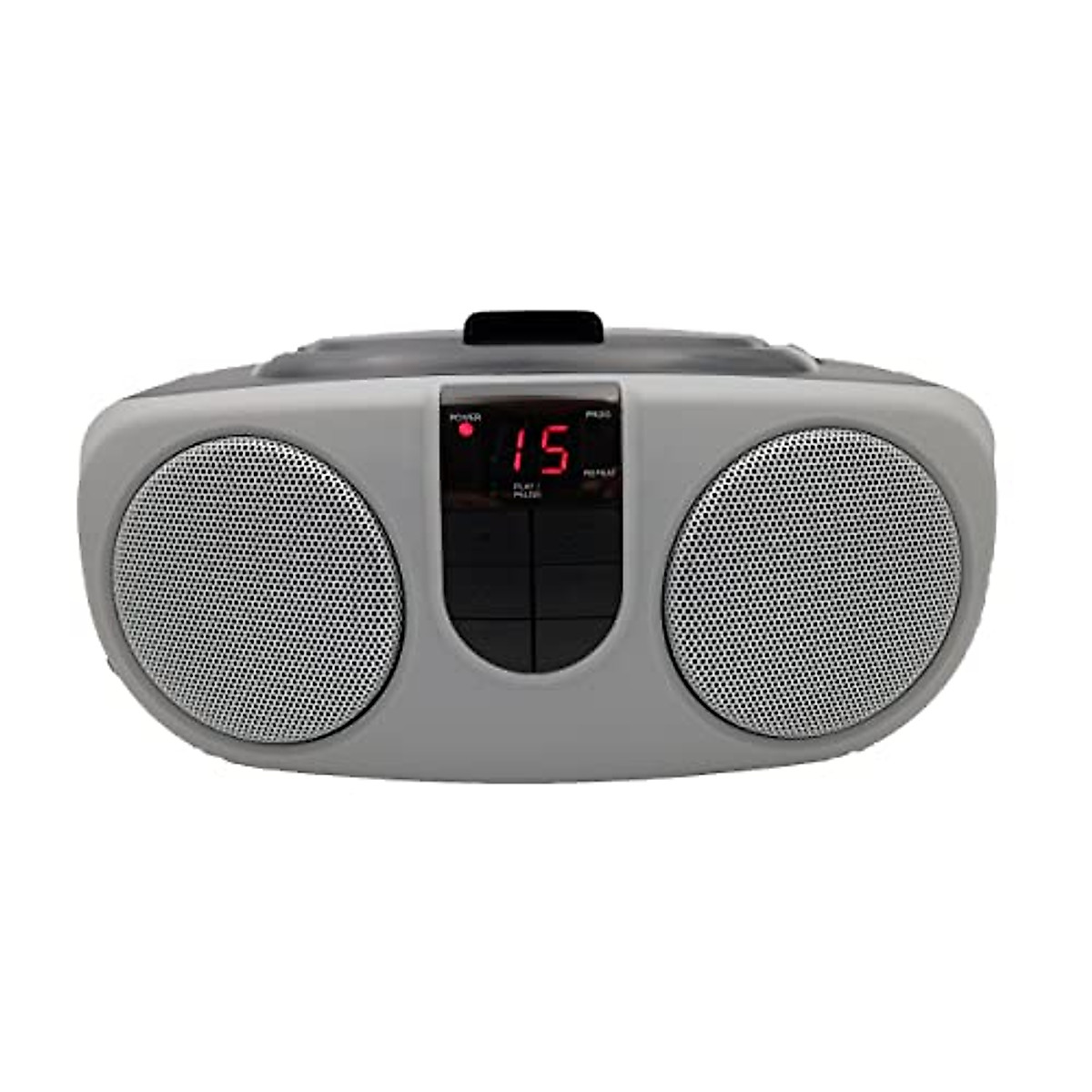 Sylvania SRCD243 Portable CD Player with AM/FM Radio, Boombox (Silver)