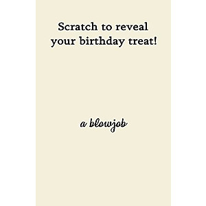 Scratch Birthday Card, Funny Naughty Birthday Card for Boyfriend Husband Fiance Wife Girlfriend