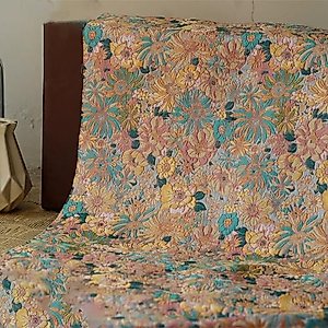 XMTXZYM 2 Meter Thickened Yarn Dyed Jacquard Fabric Dress Handbag Sewing Fabric