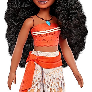Mattel Disney Princess Moana Singing Fashion Doll in Signature Outfit, Sings "How Far I'll Go" from Movie