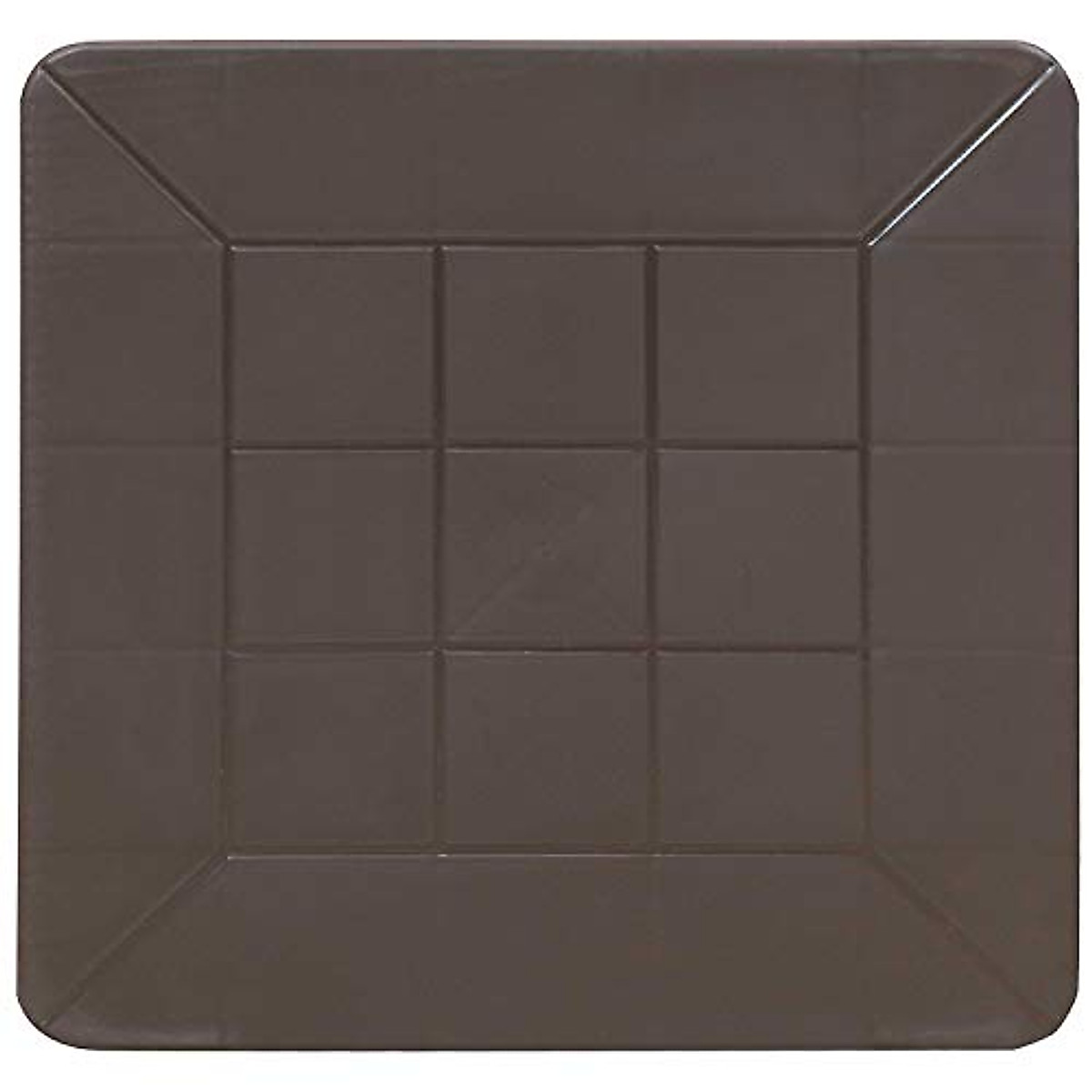 Sunnydaze 18-Inch Square Indoor/Outdoor Plastic Side Table - Set of 2 Tables - Brown