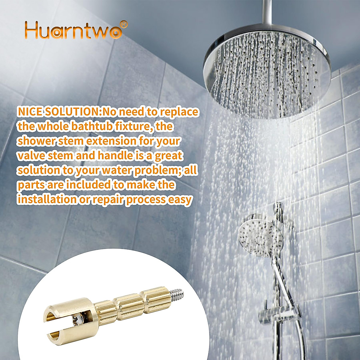 Huarntwo 970-0770 Stem Adapter with Screw for Faucet,Compatible with Pfister Securepfit Trims, Shower Handle Stem Extension Tub and Faucet Accessories Valve Extender Trim Repair