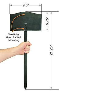 SmartSign 5.75 x 9.5 inch “This Property Is Protected By Video Surveillance” GardenBoss Statement Plaque with 18 inch Lawn Stake, 375 mil Rustproof Aluminum, Black and Gold, Set of 1