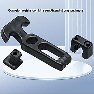 COOLOGIN Rubber Flexible T-Handle Hasp Draw Latch for Tool Box, Cooler, Golf Cart or Engineering Machine Hood (4 PCS, Black)