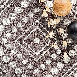 nuLOOM Phyllis Machine Washable Diamond Trellis Area Rug, 8x10, Grey