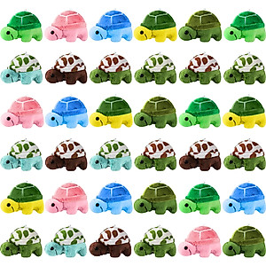 36 Pcs Mini Turtle Stuffed Toy Bulk Small Turtle Animal Plush Toys Soft Cute Turtle Stuffed Animal Turtles Decorations Turtle Sea Party Favor for Adults Ocean Themed Birthday Supplies, 2.7 x 3.7 Inch