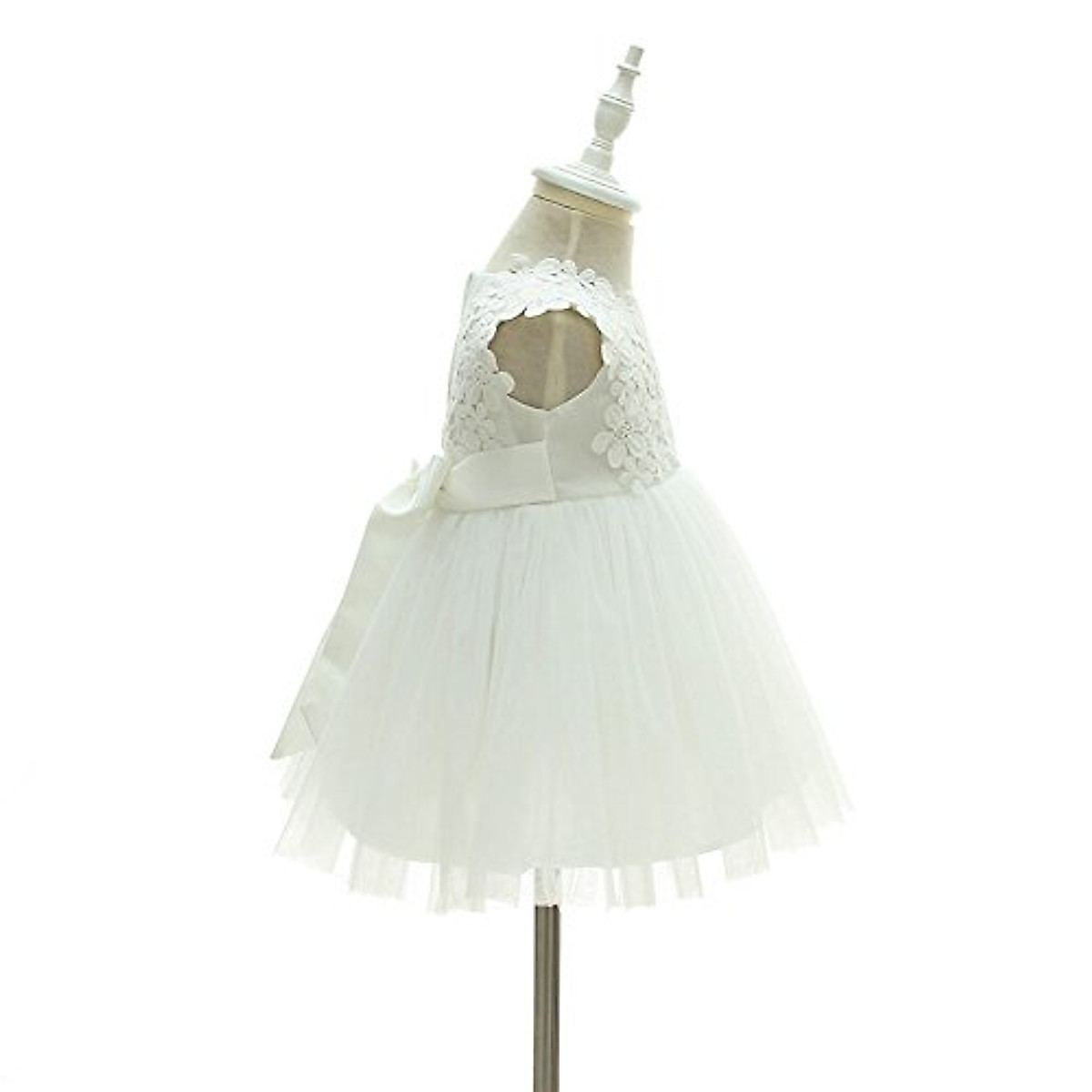 Baby Girl Dress Christening Baptism Gowns Flower Girl Dress, White, 6M