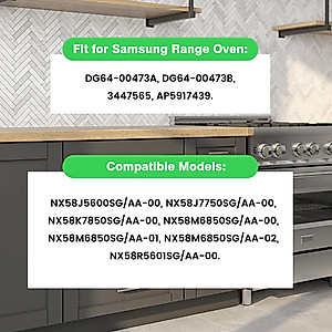 PANDEELS DG64-00473B Black Stove Knobs for Sam-Sung Gas Range Oven Stove - Fit for NX58J5600SG/AA NX58J5600SG, NX58J7750SG, NX58K7850SG, NX58M6850SG, NX58R5601SG (Pack of 5)