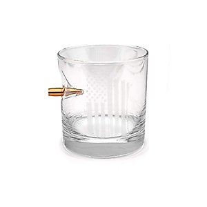 Nine Line American Made .308 Whiskey Glass - Handblow In The USA - 11oz Rocks Glass, Heavy, Handcrafted in Wisconsin