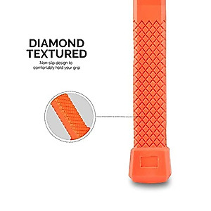 NEIKO 02847A 2 LB Dead Blow Hammer, Neon Orange | Unibody Molded | Checkered Grip | Spark and Rebound Resistant