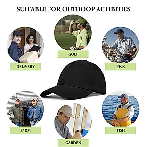 ZEXIAN 3 Pack Unisex Cotton Baseball Cap Adjustable Unconstructed Plain Sport Dad Golf Hat for Men and Women (Black+Grey+Green)