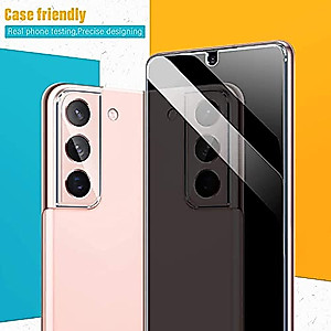 UniqueMe [3+3 Pack Compatible with Samsung Galaxy S21 5G - 6.2 inch Tempered Glass + Camera Lens Protector Screen Protector with Easy Installation Frame[9H Hardness][Not for Samsung S21 Plus]