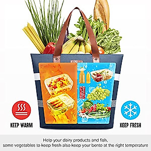 Sucipi Jumbo Insulated Cooler Bag with Thermal Foam Insulation. Soft Cooler Makes a Perfect Insulated Grocery Bag, Food Delivery Bag, Travel Cooler bag, or Beach Cooler