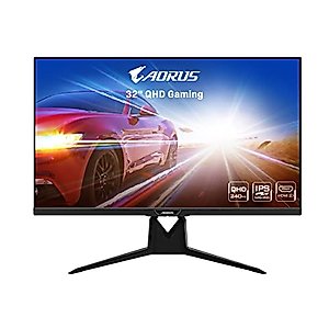 Gigabyte AORUS FI32Q-X 32"QHD SS IPS Gaming -Monitor,Built-in-KVM,2560x1440Display,240Hz RefreshRate,1ms ResponseTime(GTG),1xDisplayPort 1.4,2xHDMI 2.1,3xUSB 3.0,-KVM+USB Type-C