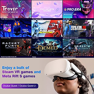 VR Link Cable for Meta Oculus Quest 2 / Quest Pro, 16FT (5M) Virtual Reality Headset Cord Access PC VR and Steam VR Games, USB 3.2 Gen 1 High Speed Data Transfer Brings You Smooth, HD VR experience