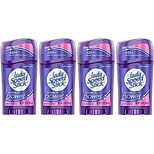 Lady Speed Stick Invisible Dry Antiperspirant & Deodorant, Wild Freesia, 1.4 Ounce (Pack of 4)