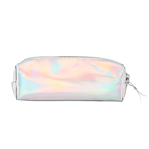 Aisa Pencil Case Holographic Zipper Pen Bags Cosmetics Bags