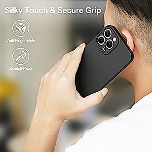 JETech Upgraded Slim (0.85 mm Thin) Case for iPhone 13 Pro 6.1-Inch, Camera Lens Cover Full Protection, Slim Fit Ultra Thin Lightweight Matte Hard PC, Support Wireless Charging (Black)