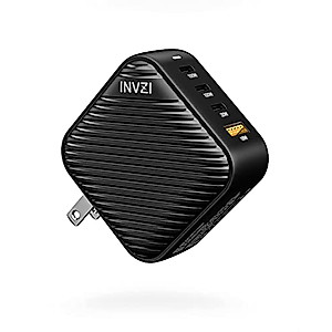 INVZI 100W USB C Multiport Charger, GaN III 4-Port USB Charging Station Fast Charger Power Adapter for MacBook Pro Air, iPad Pro, Dell XPS, Galaxy S21/S20, iPhone 13 12/12 Pro, Note 20/10+, Pixel