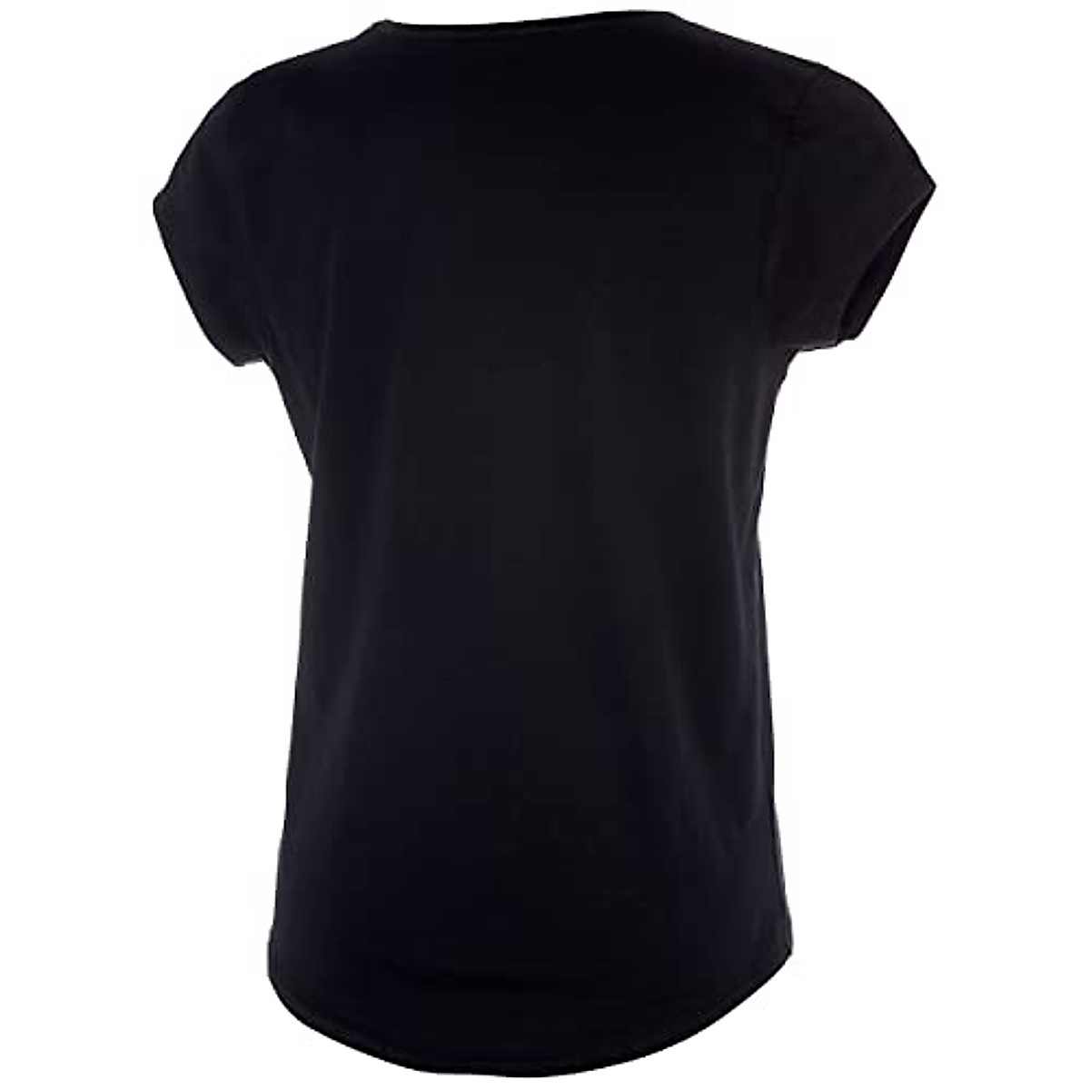 adidas Girls' Short Sleeve Cotton Essential T-Shirt Top, Black, Medium