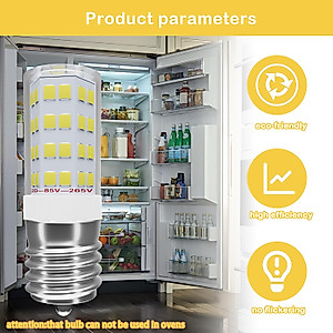 LCMLA Refrigerator LED Bulb 5304517886 KEI D28a KEL2811 Replacement for Frigidaire Kenmore Electrolux Crosley Replace 5304498578 7297114000 7241552801 5304495326 E17 3.8W 85V-265V White Light
