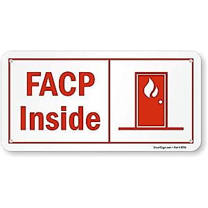 SmartSign - S-9947-PL-05x10 "FACP Inside" Sign | 5" x 10" Plastic