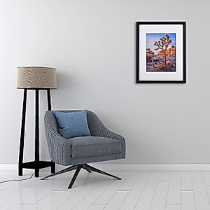 A PLUS MAX Poster Frames 20x24 Picture Frame with mat for 16x20 Picture with Polished Plexiglass Horizontal and Vertical Formats with Included Hanging Hardware-Black