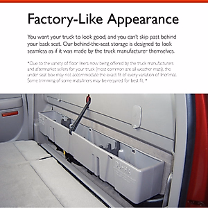 DU-HA Behind-the-Seat Storage Fits 99-07 Chevrolet/GMC Silverado/Sierra Regular Cab, Black, Part #10026