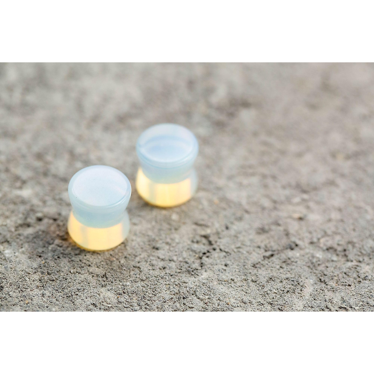 Pierced Owl Opalite Concave Double Flared Saddle Plugs, Sold as a Pair (11.2 mm (7/16"))